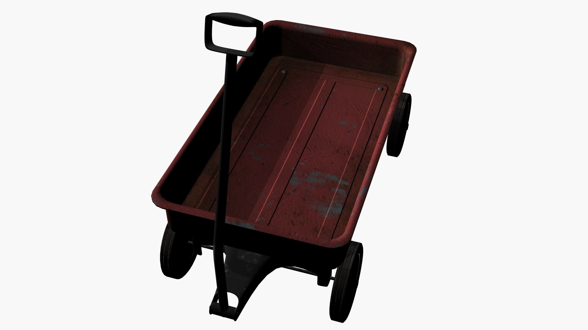 Little Red Wagon 3D Model - TurboSquid 2136467