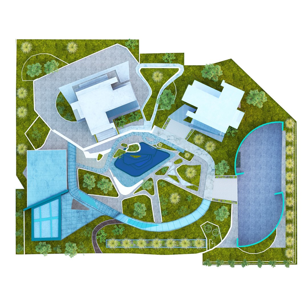 Sculpted Serenity Contemporary Park Design 3D - TurboSquid 2198416