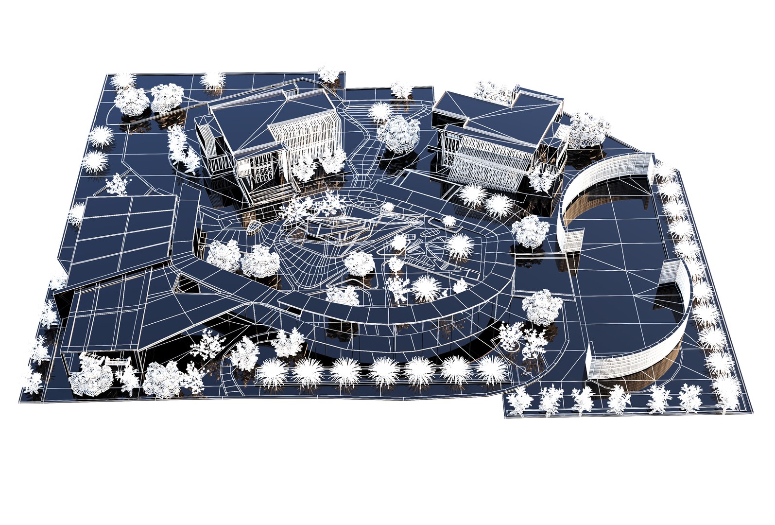 Sculpted Serenity Contemporary Park Design 3D - TurboSquid 2198416