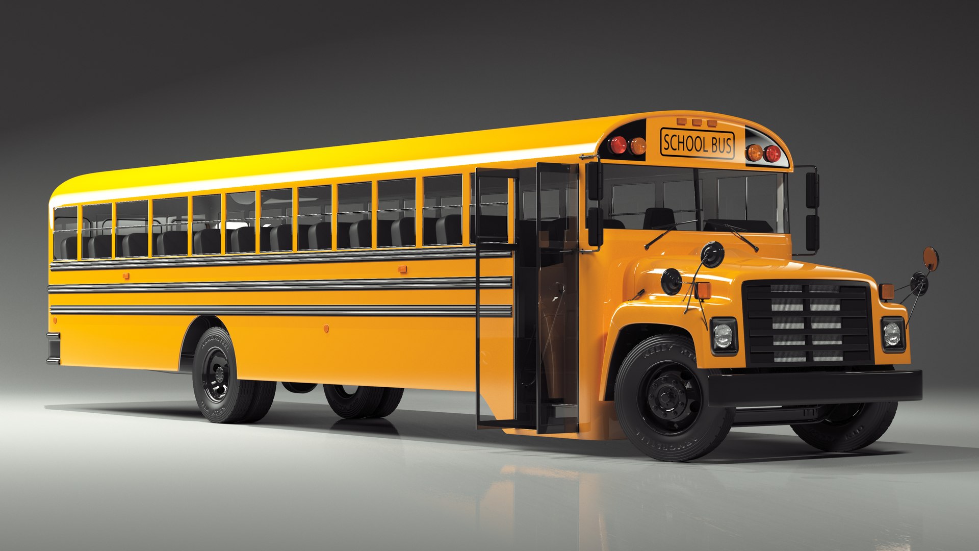 Old School Bus Rigged for Maya 3D - TurboSquid 2136622