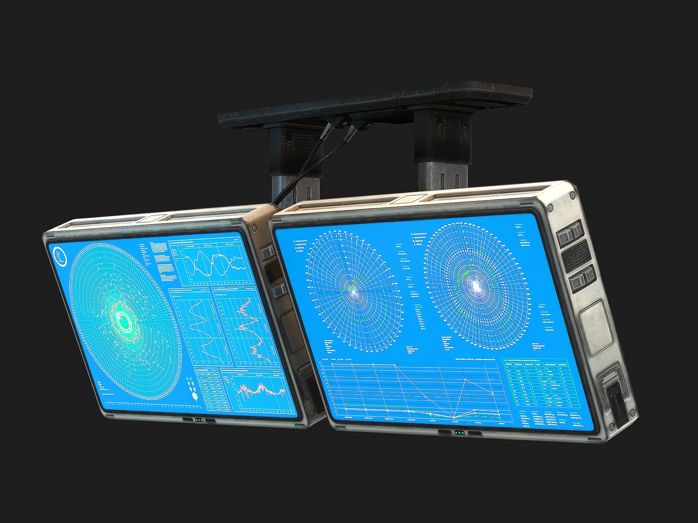 Sci Fi Monitors 3D - TurboSquid 1255619