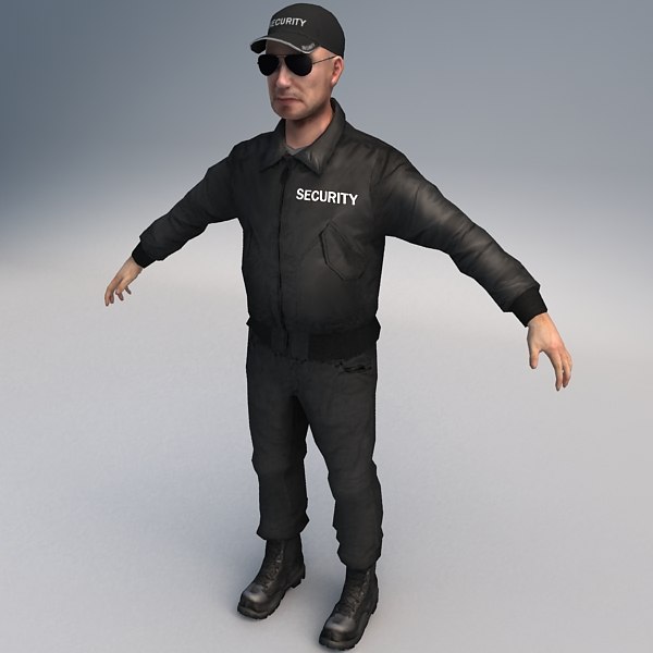 security guard 01 3d max