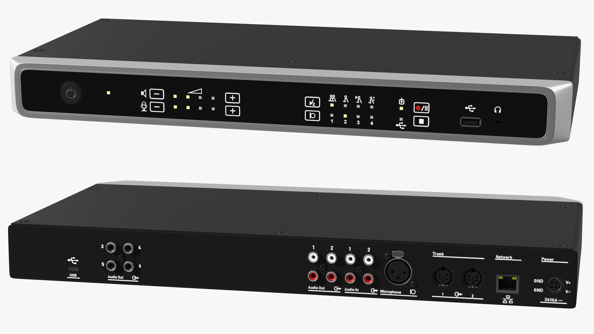 3D model Conference System Control Unit with Microphone - TurboSquid ...