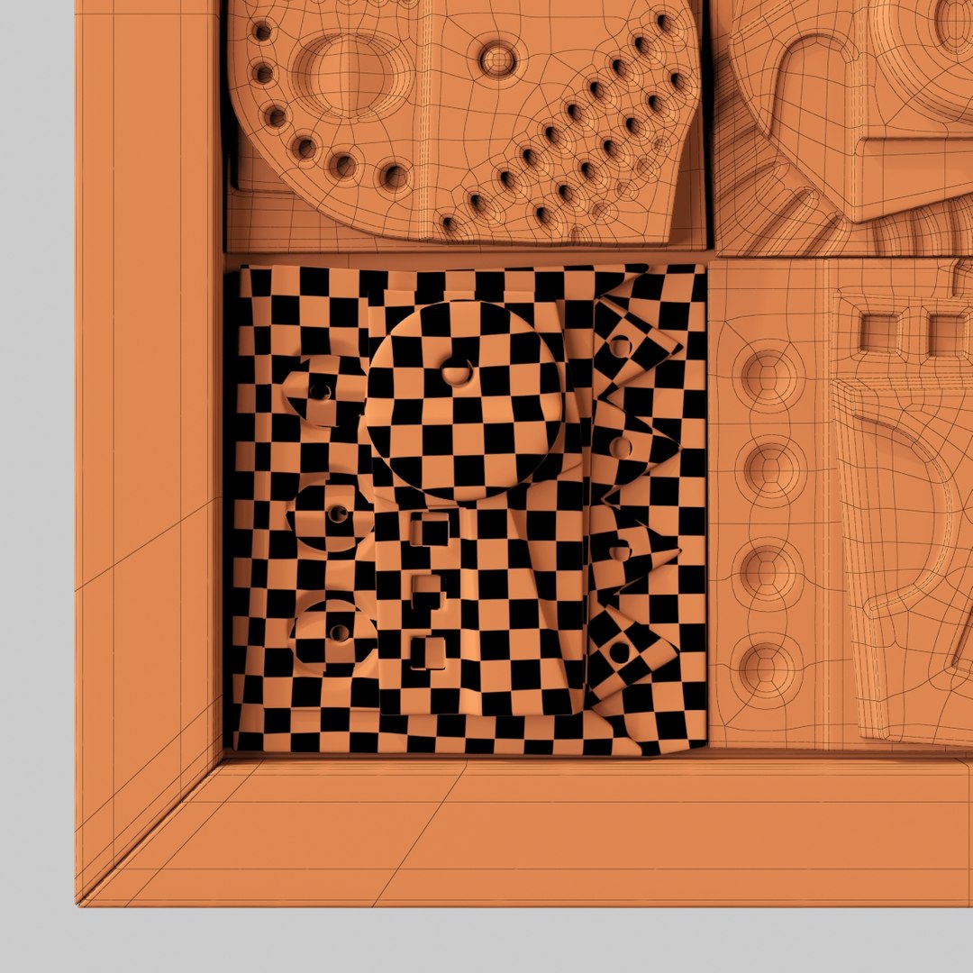 Panel decorative cube square n1 3D model - TurboSquid 1739125