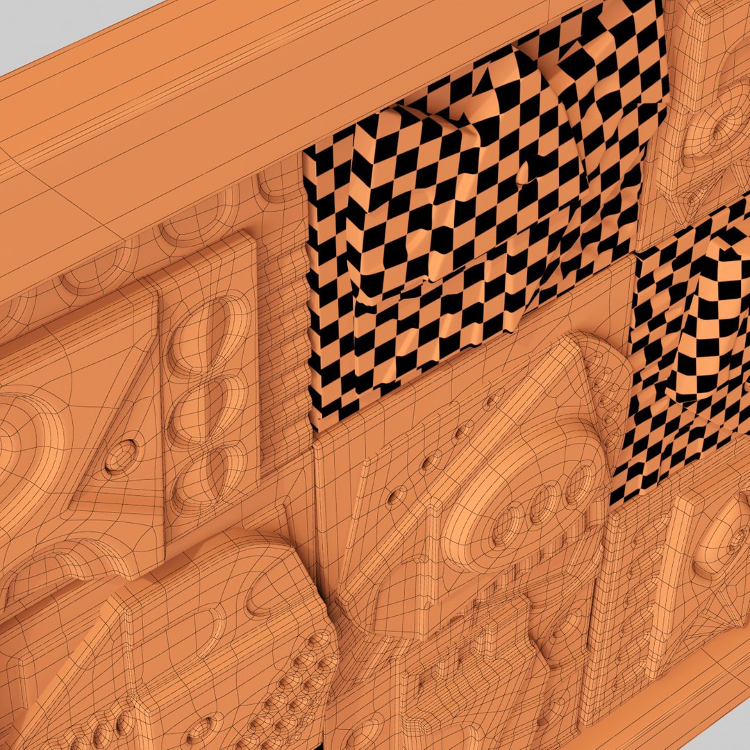 Panel decorative cube square n1 3D model - TurboSquid 1739125