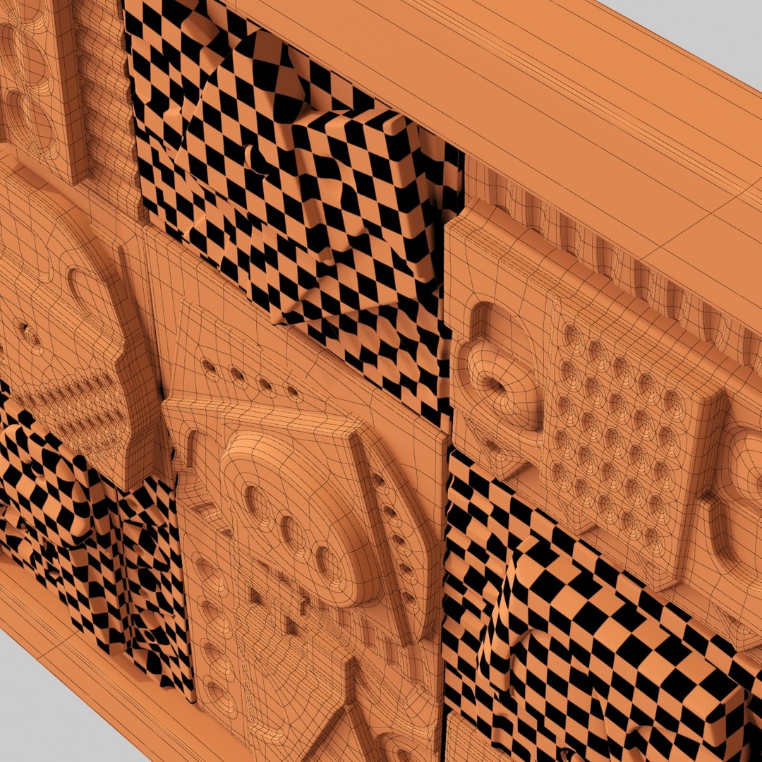 Panel decorative cube square n1 3D model - TurboSquid 1739125