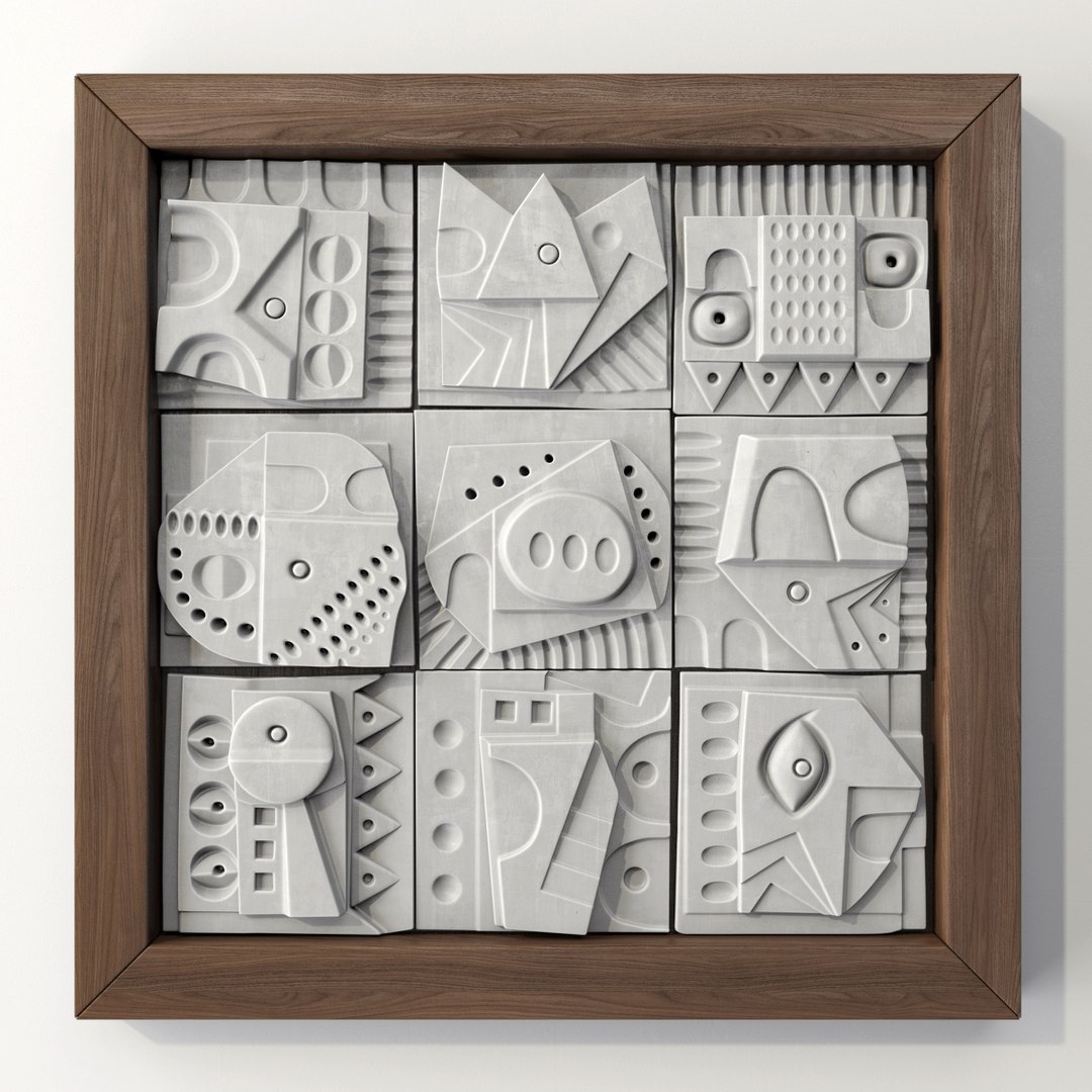 Panel decorative cube square n1 3D model - TurboSquid 1739125