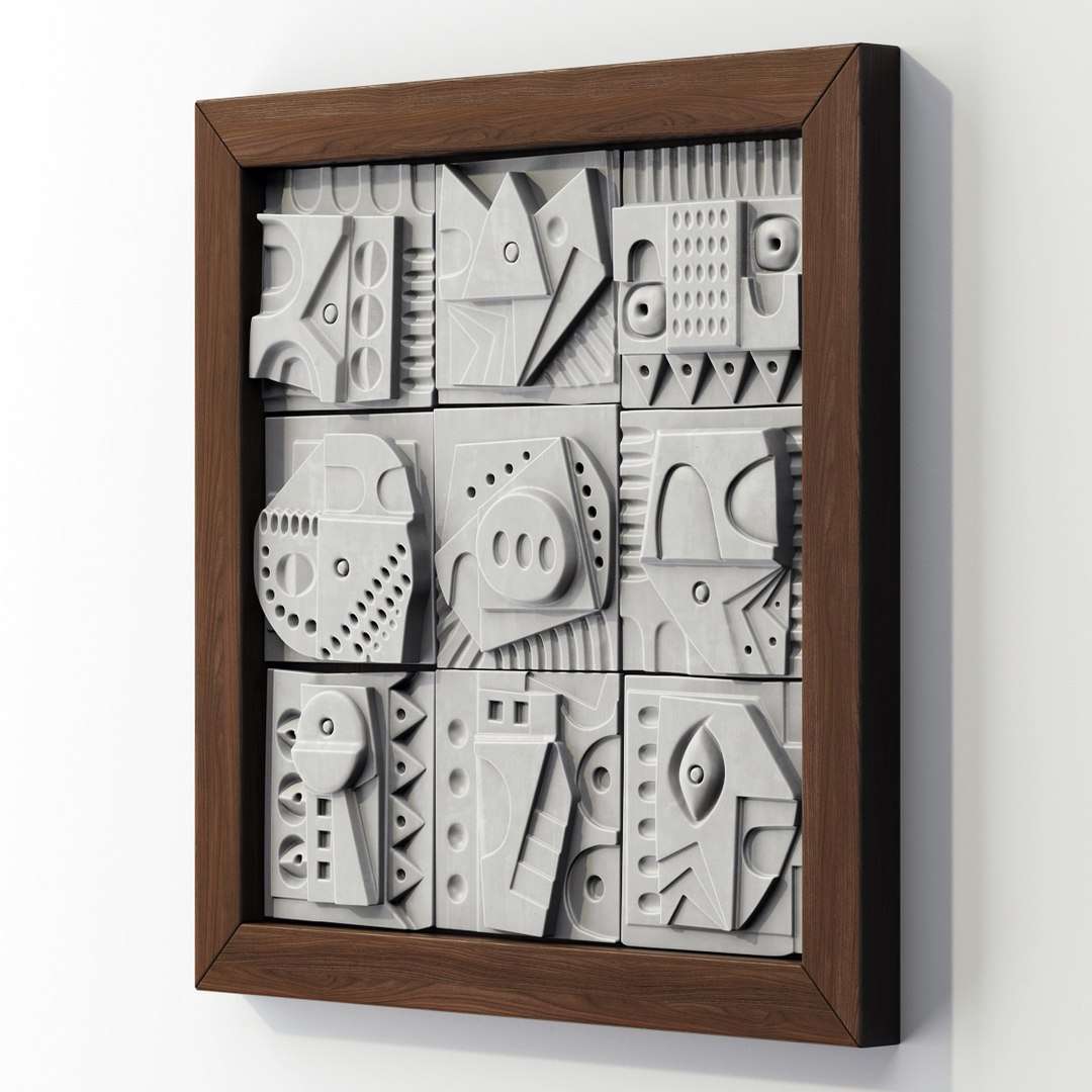 Panel decorative cube square n1 3D model - TurboSquid 1739125