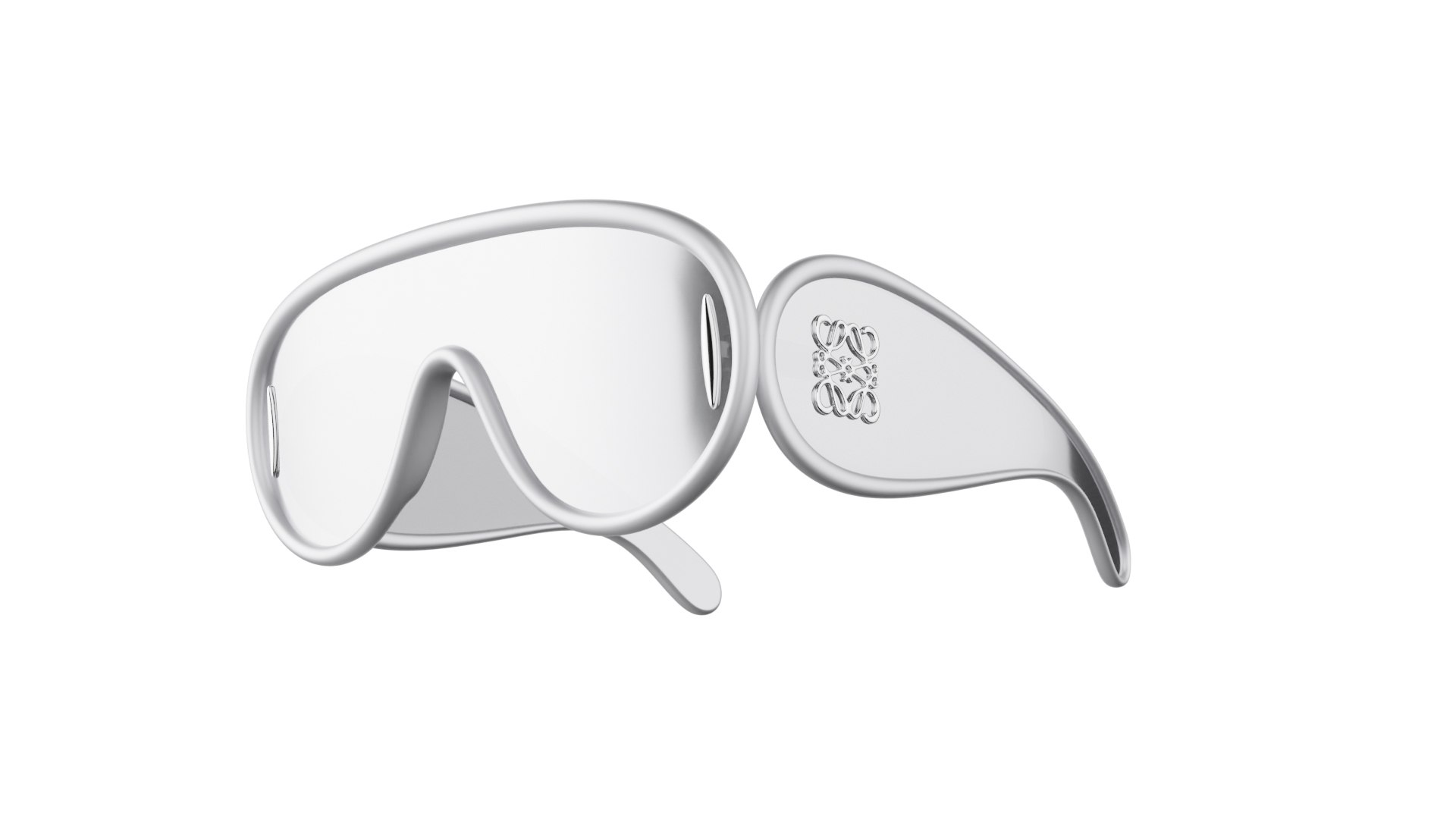 LOEWE Wave Mask Sunglasses Silver 3D Model - TurboSquid 2120542