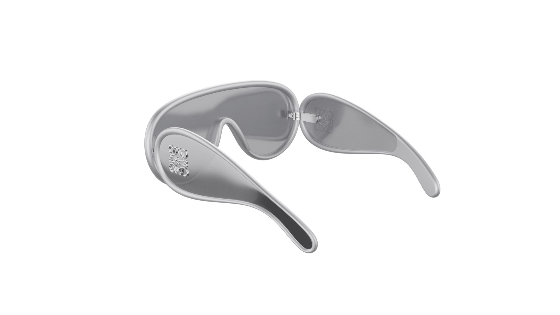 LOEWE Wave Mask Sunglasses Silver 3D Model - TurboSquid 2120542