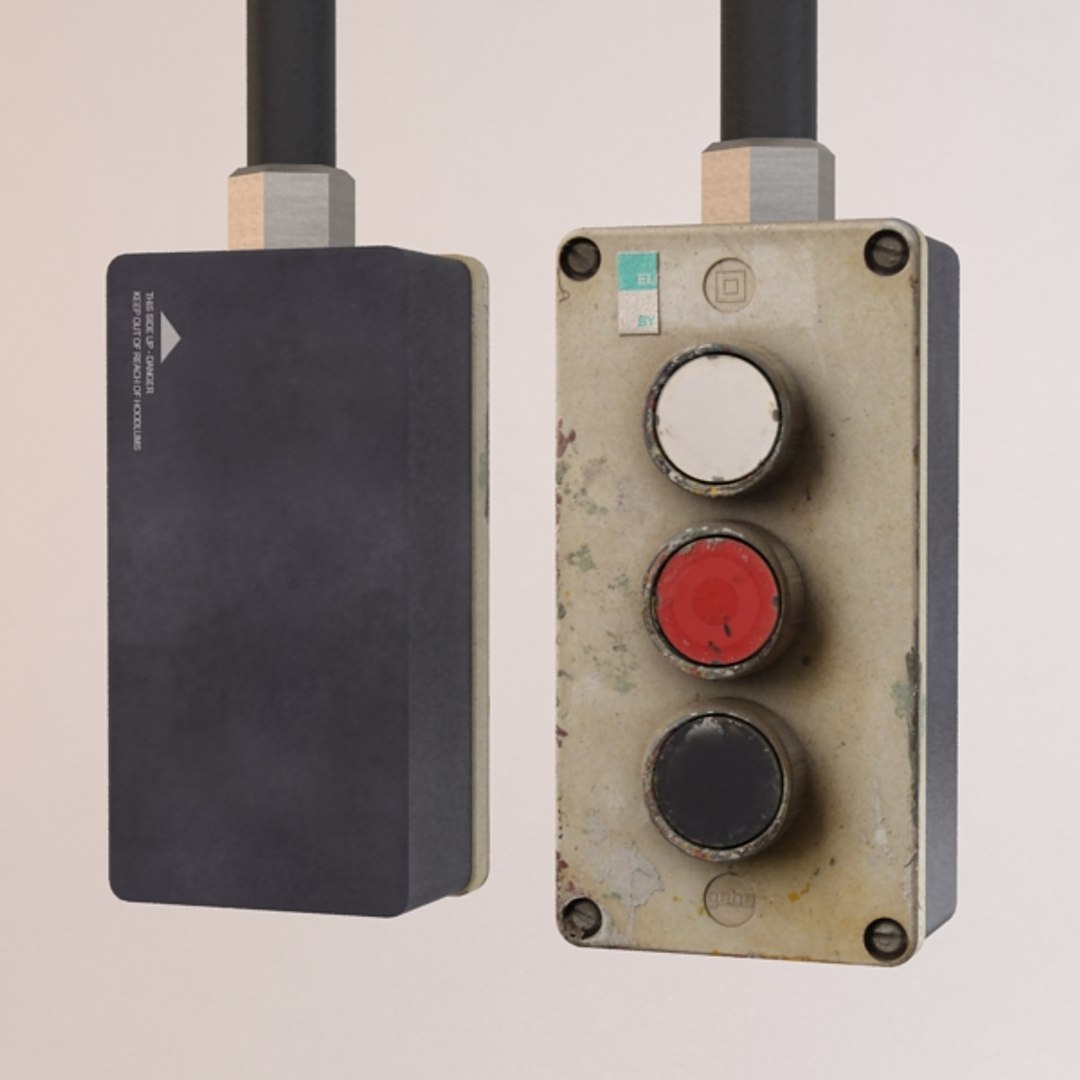 Button Panel Pressed 3d Model