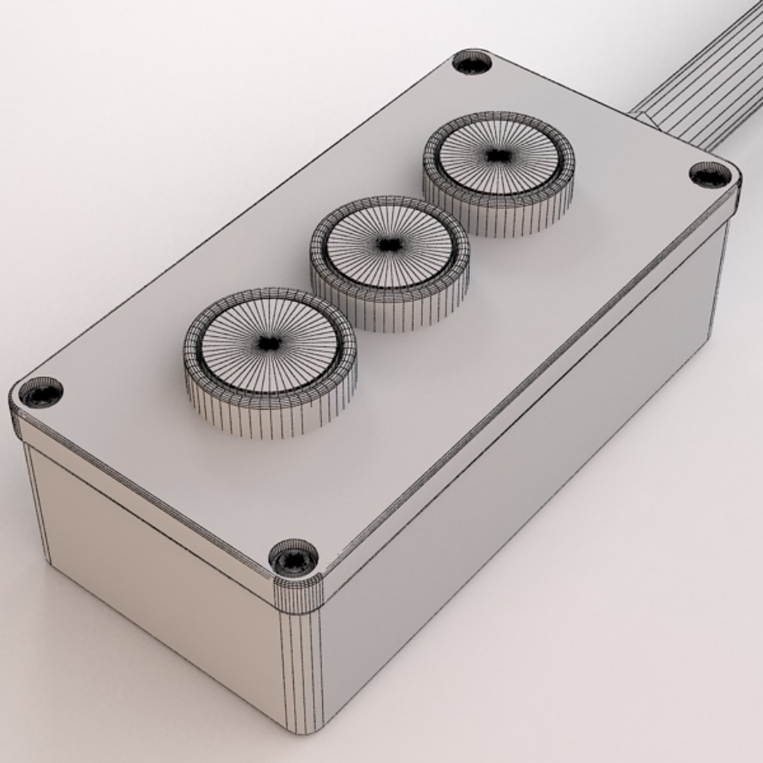 Button Panel Pressed 3d Model