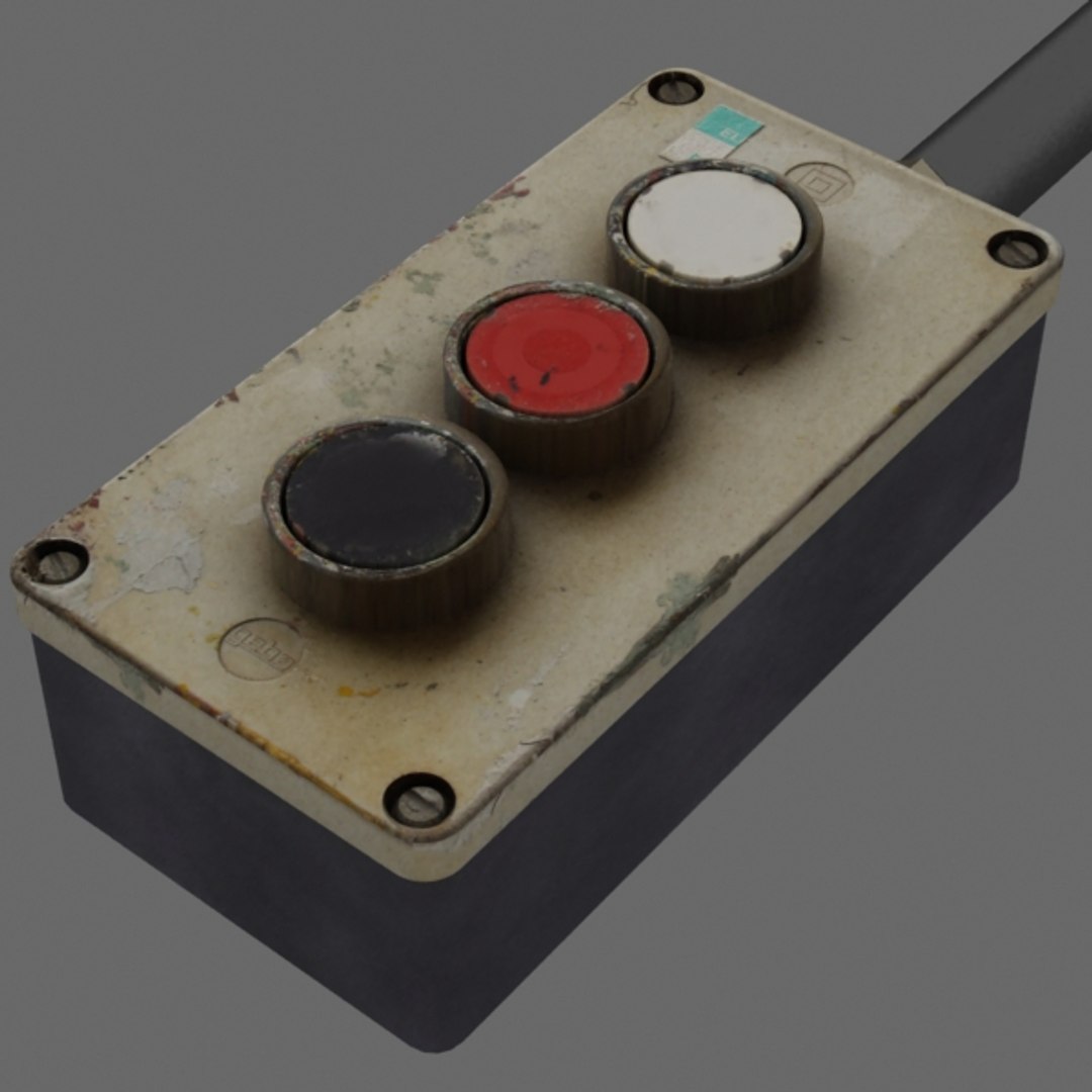 Button Panel Pressed 3d Model