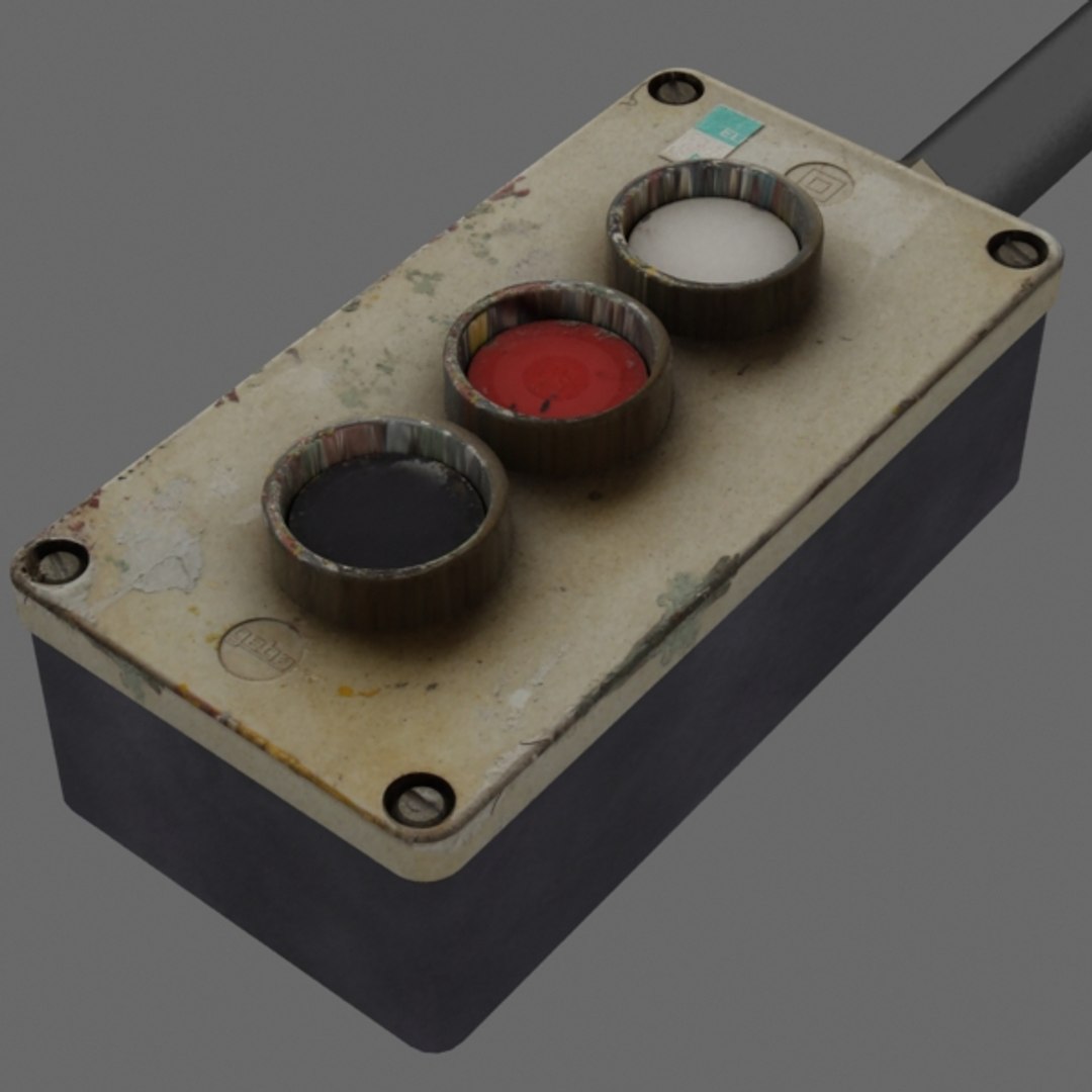 Button Panel Pressed 3d Model