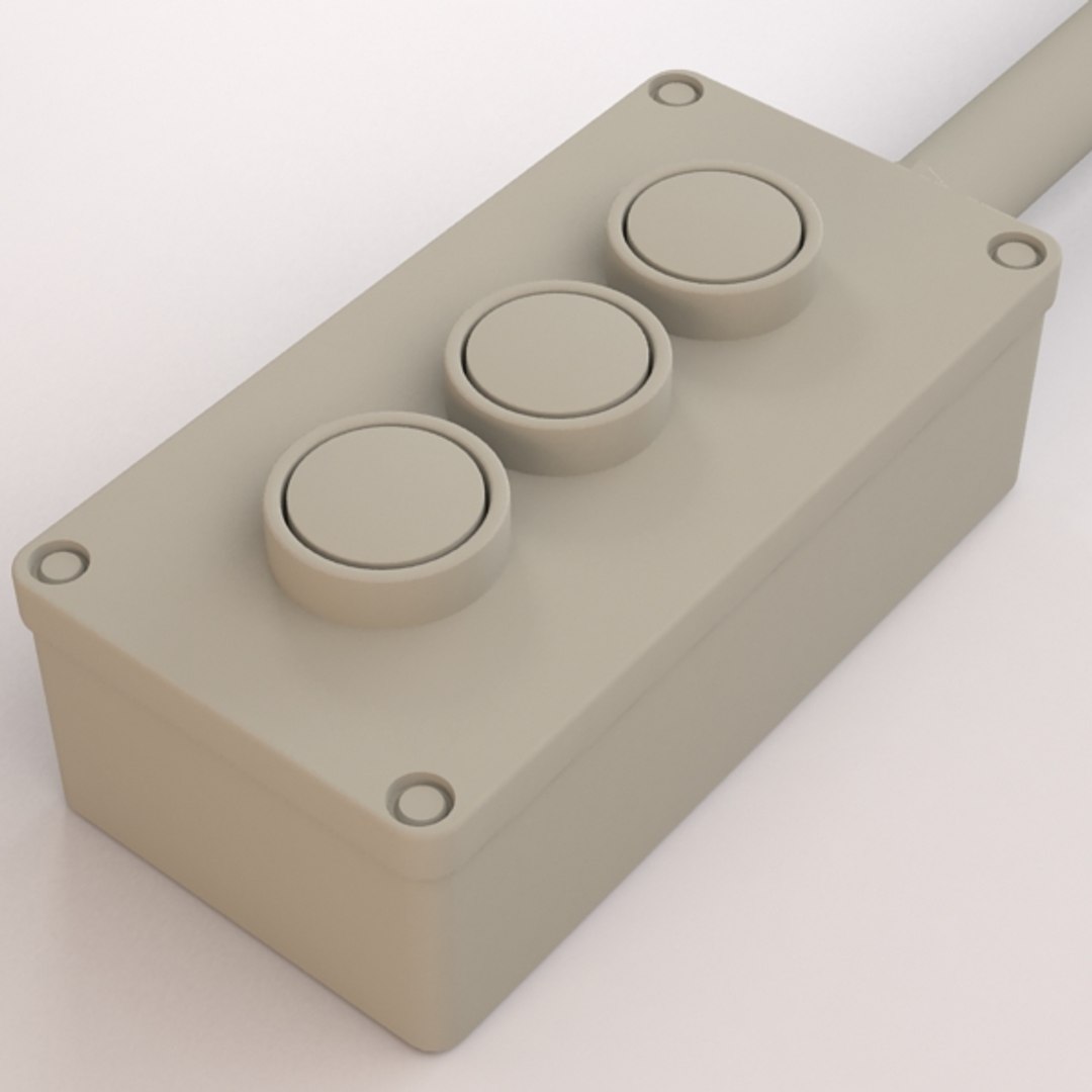 Button Panel Pressed 3d Model