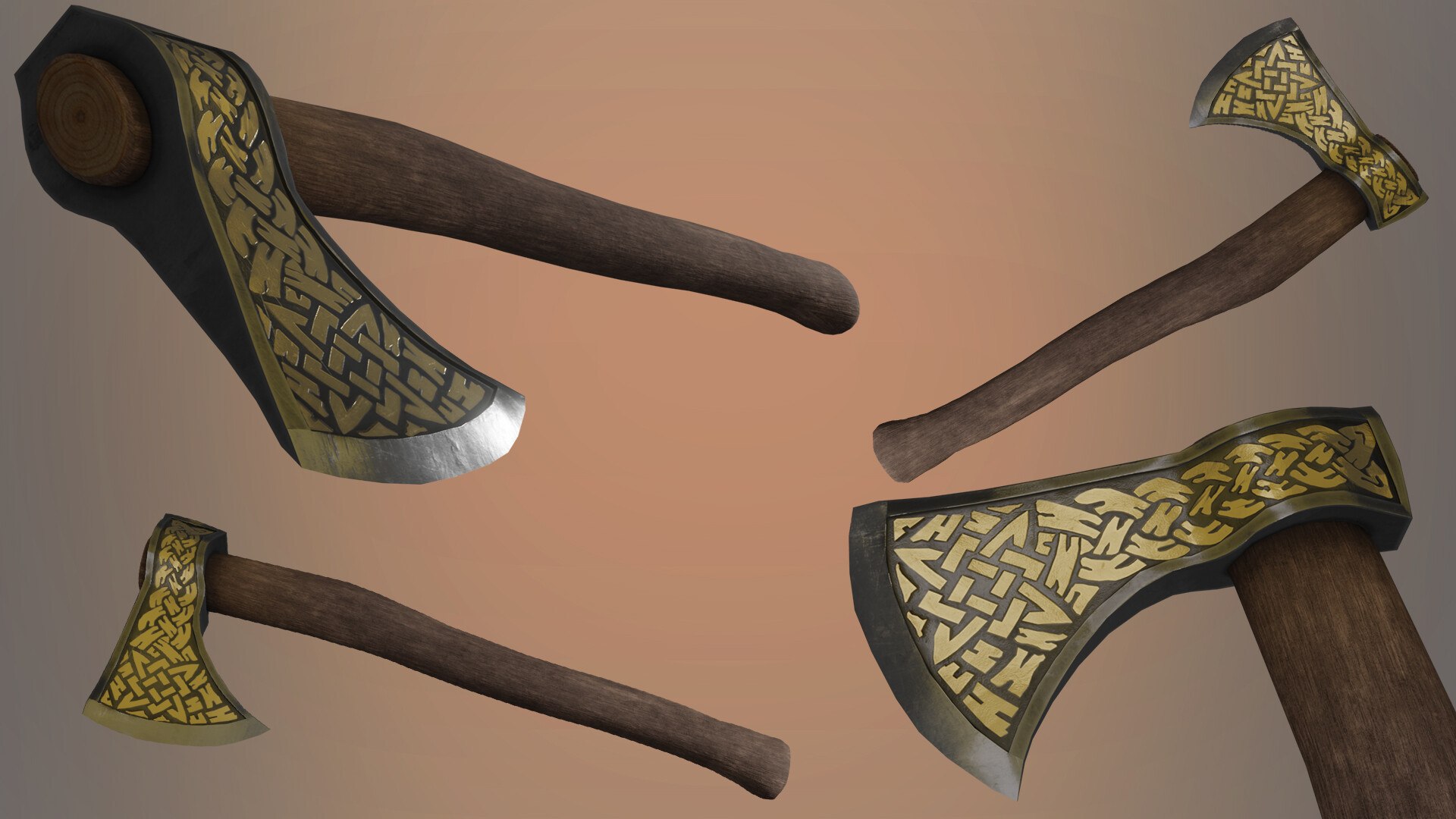 Viking Axe Game Ready Model PBR Textures 4K Model - TurboSquid 1797285