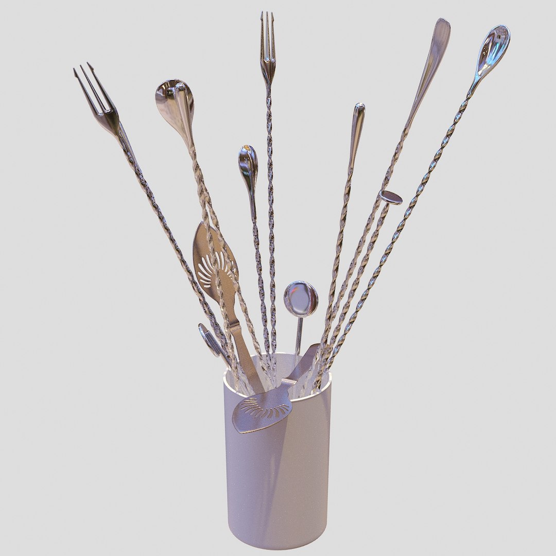3D Bartender Tools Set 01 - TurboSquid 1633578