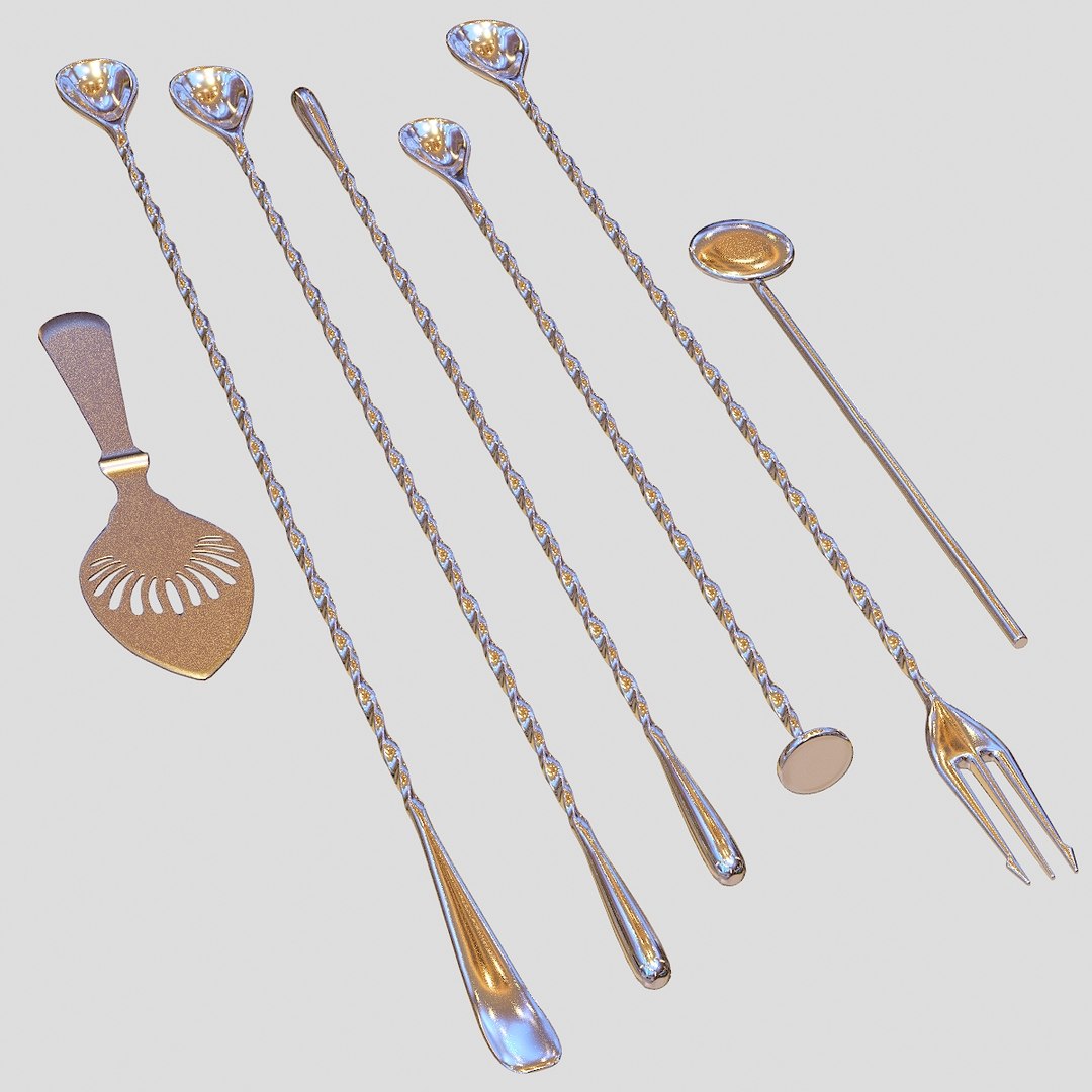 3D Bartender Tools Set 01 - TurboSquid 1633578