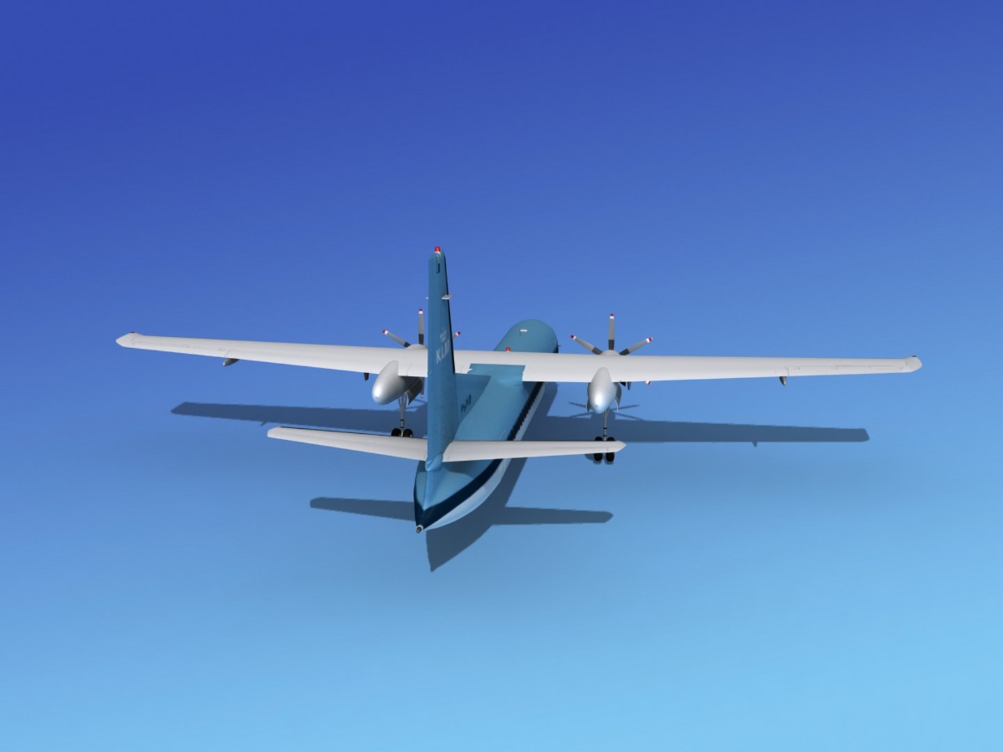 fokker 50 3d model