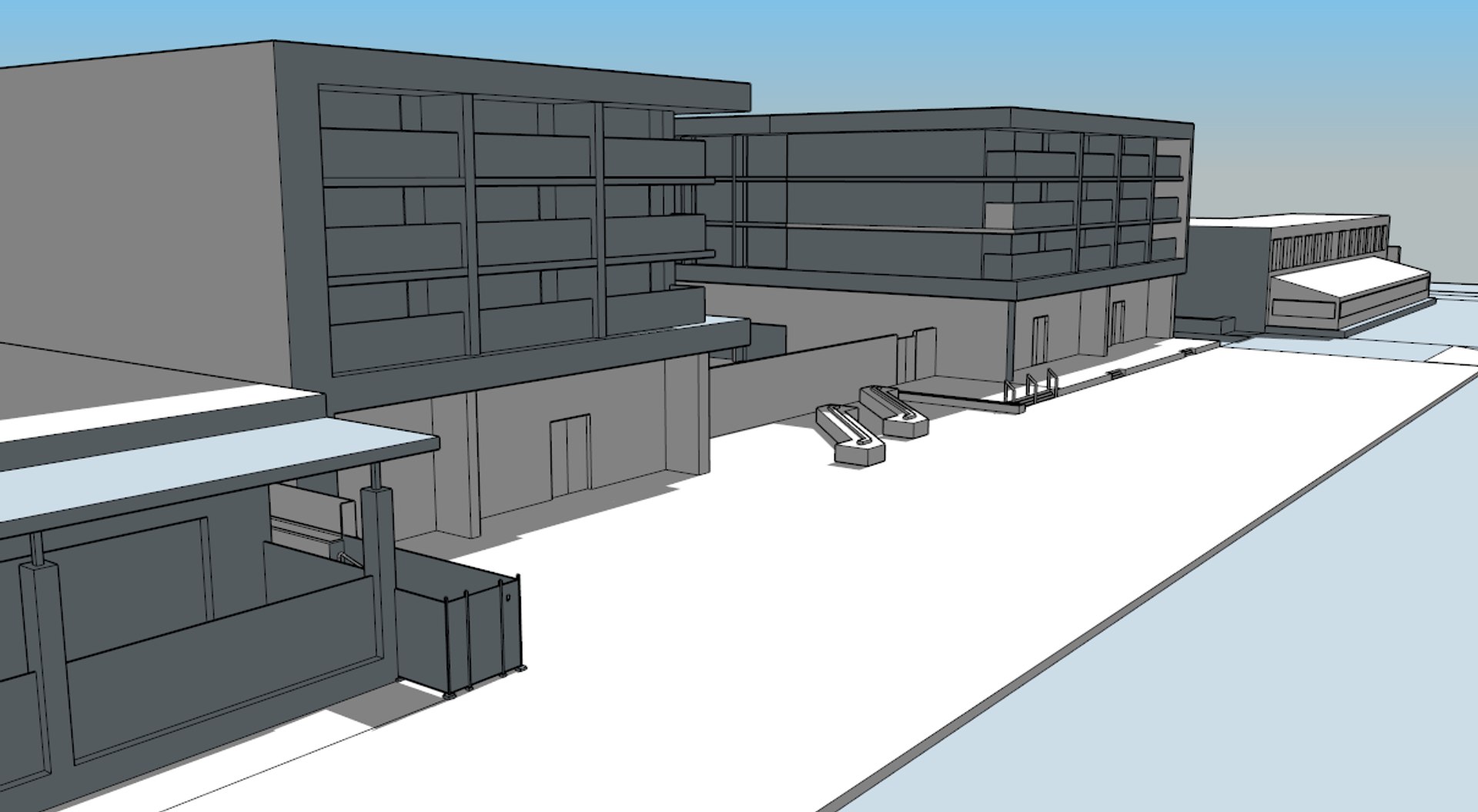 Block Streets 3d Model