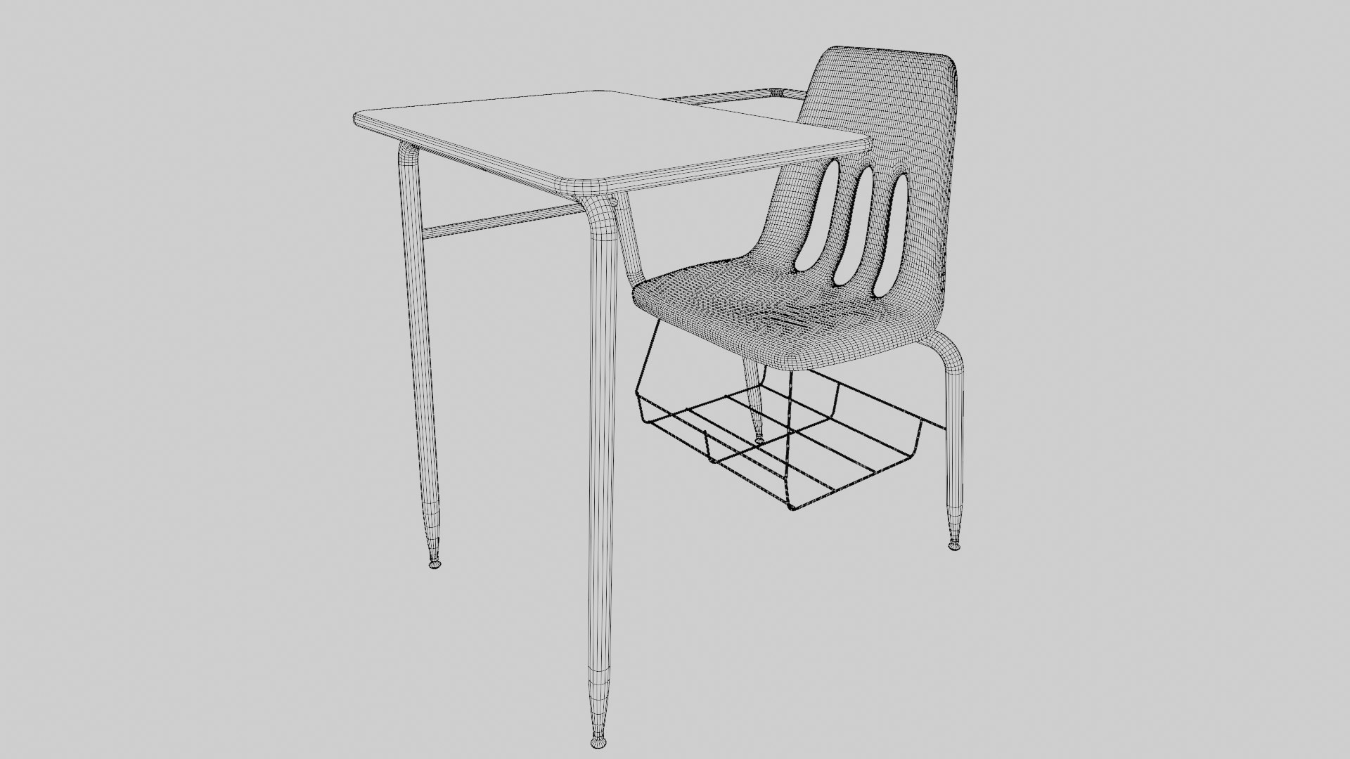 School Desk 3D Model - TurboSquid 2092750