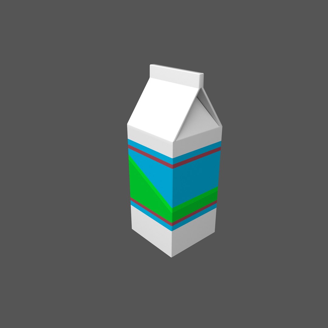 Lowpoly Milk Carton Model - TurboSquid 2002615