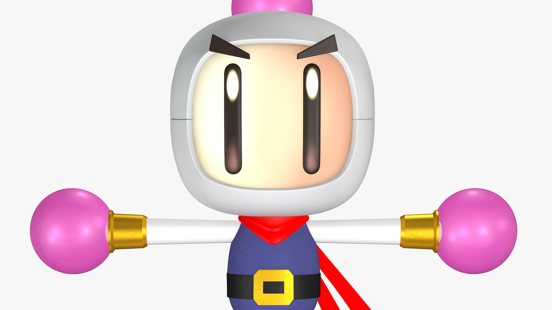 White Bomberman Smashified Character 8K Model - TurboSquid 2153613