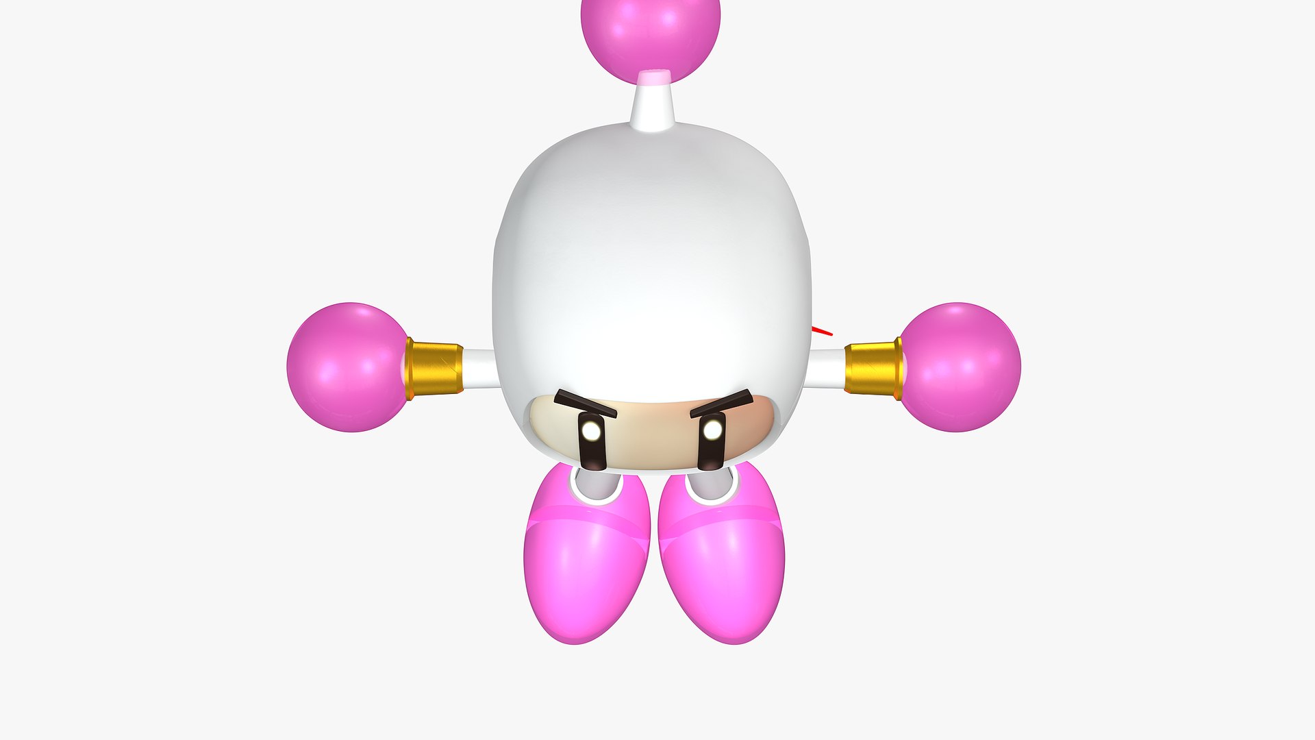 White Bomberman Smashified Character 8K Model - TurboSquid 2153613