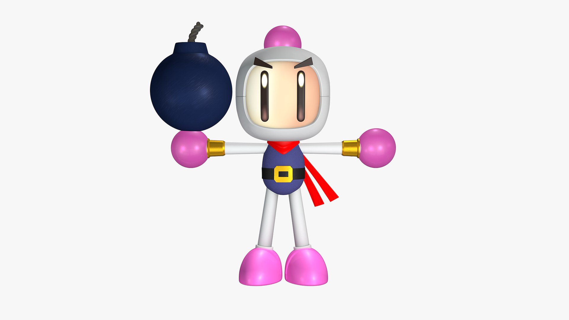 White Bomberman Smashified Character 8K Model - TurboSquid 2153613