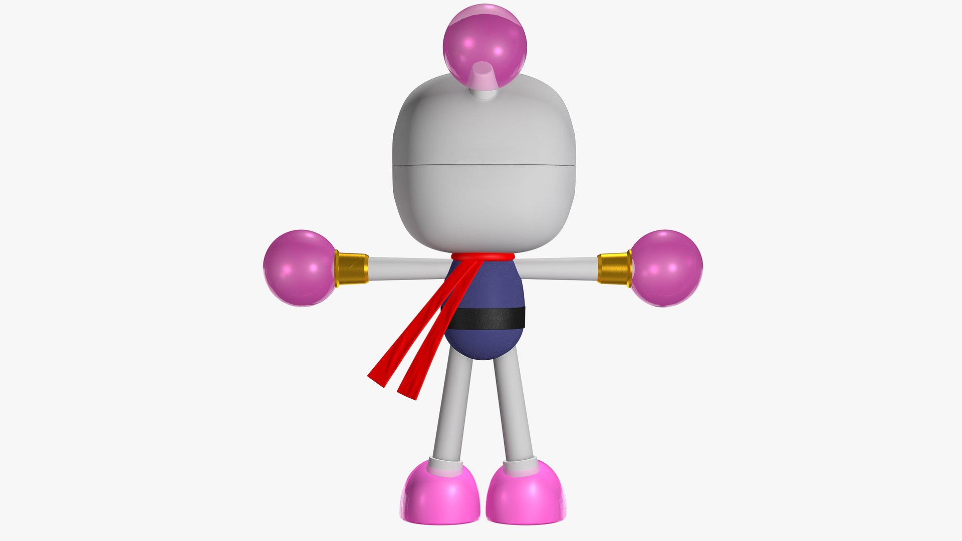 White Bomberman Smashified Character 8K Model - TurboSquid 2153613