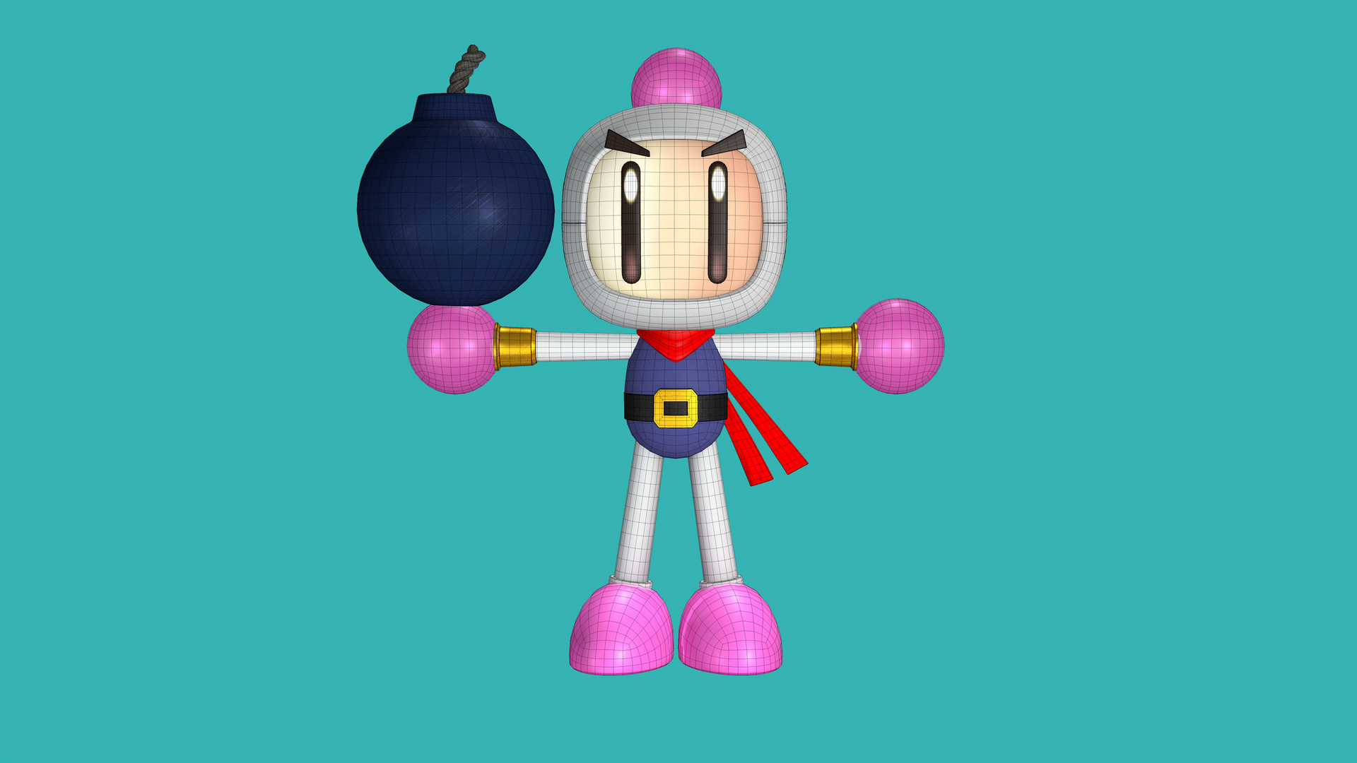 White Bomberman Smashified Character 8K Model - TurboSquid 2153613