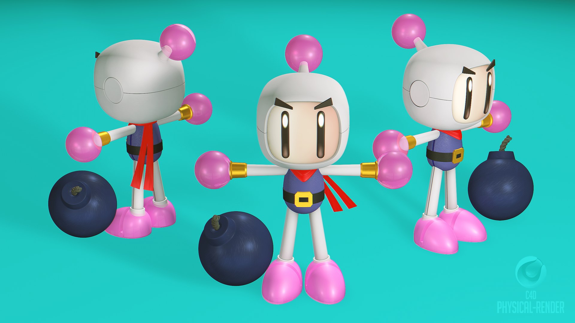 White Bomberman Smashified Character 8K Model - TurboSquid 2153613