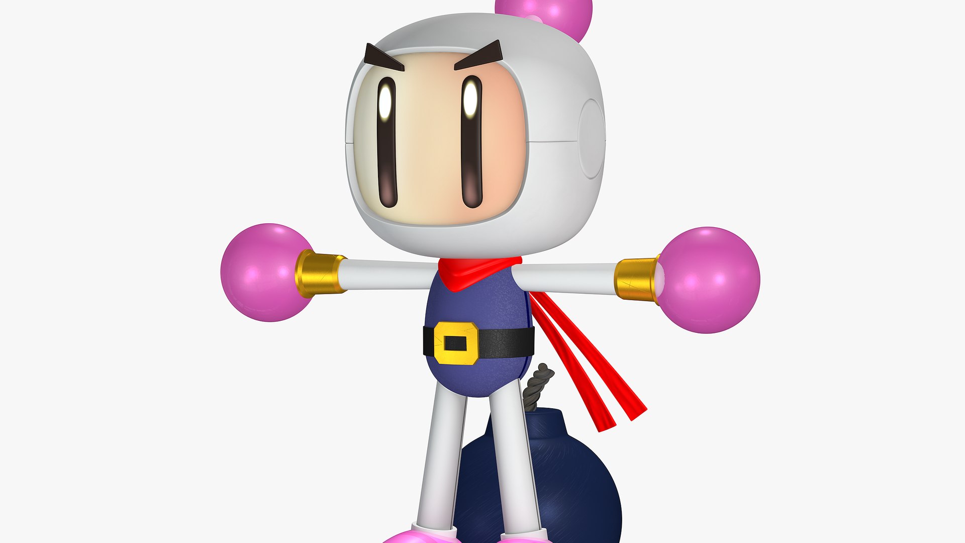 White Bomberman Smashified Character 8K Model - TurboSquid 2153613