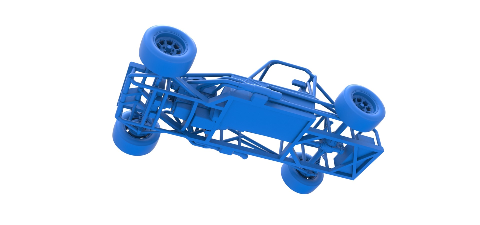 3D Diecast Small Block Supermodified Race Car Base Scale 1 To 25 ...