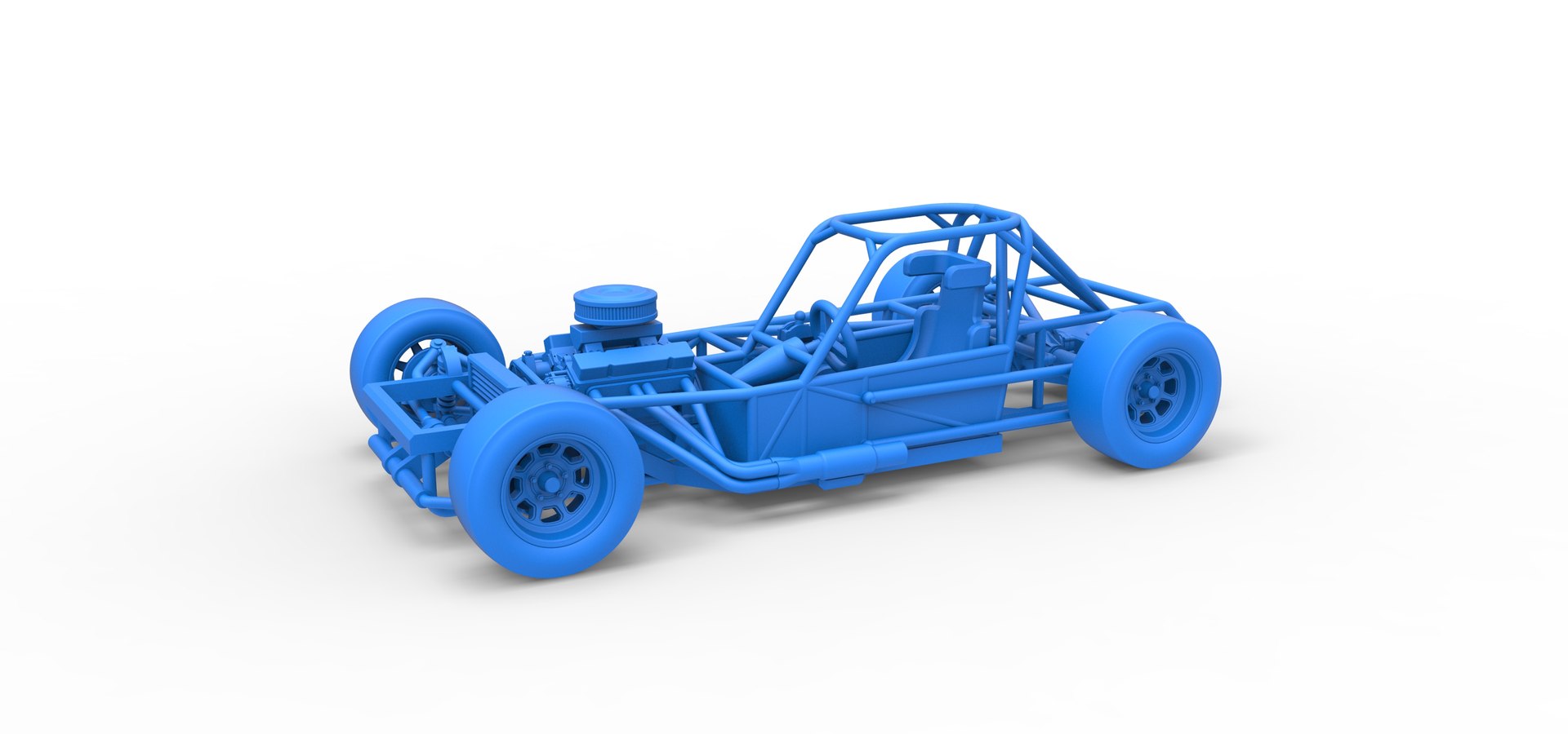 3D Diecast Small Block Supermodified Race Car Base Scale 1 To 25 ...