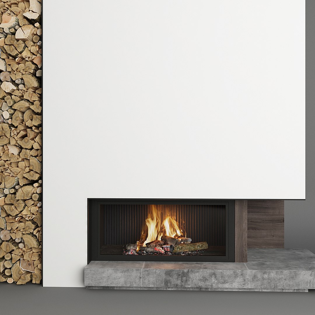 3D Fireplace Firewood Model - TurboSquid 1284238