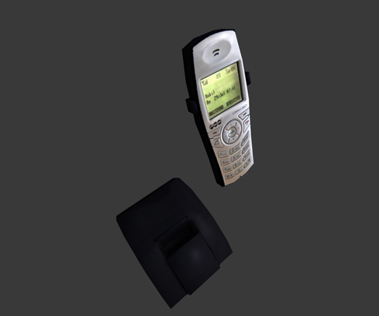 wireless office phone 3d dxf