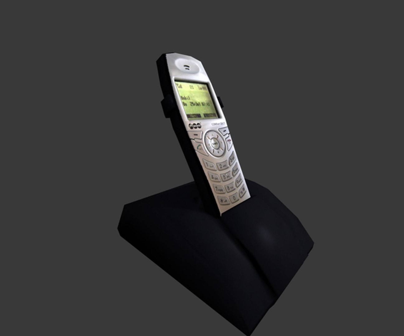 wireless office phone 3d dxf