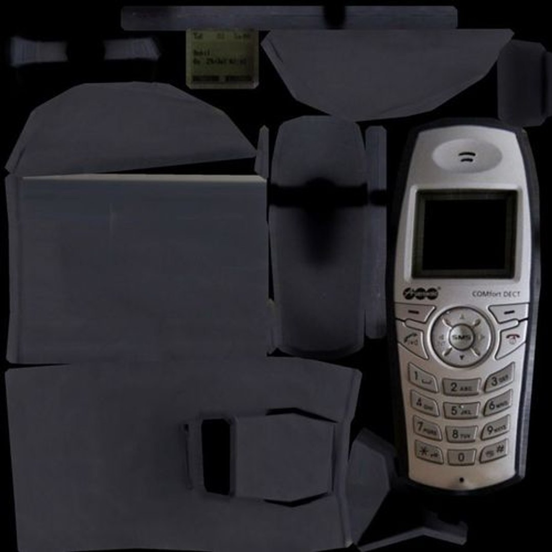 wireless office phone 3d dxf