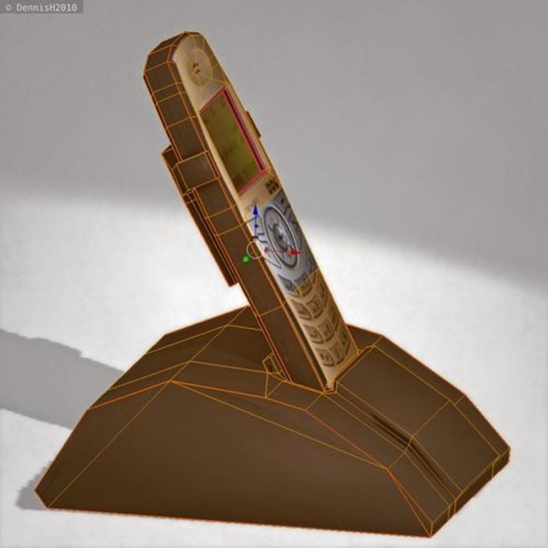 wireless office phone 3d dxf