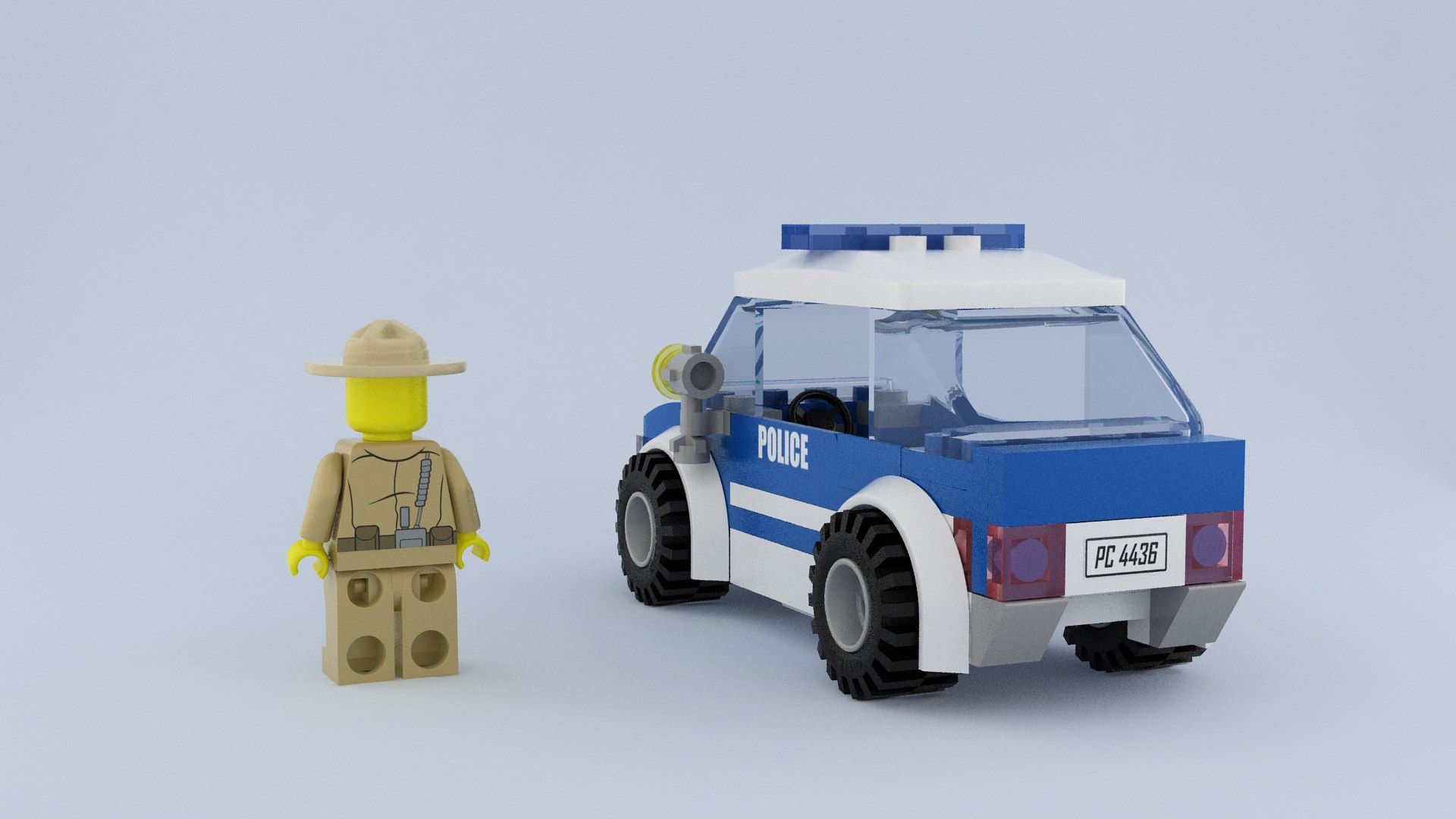 Set Lego Patrol Car 3D Model - TurboSquid 1713323