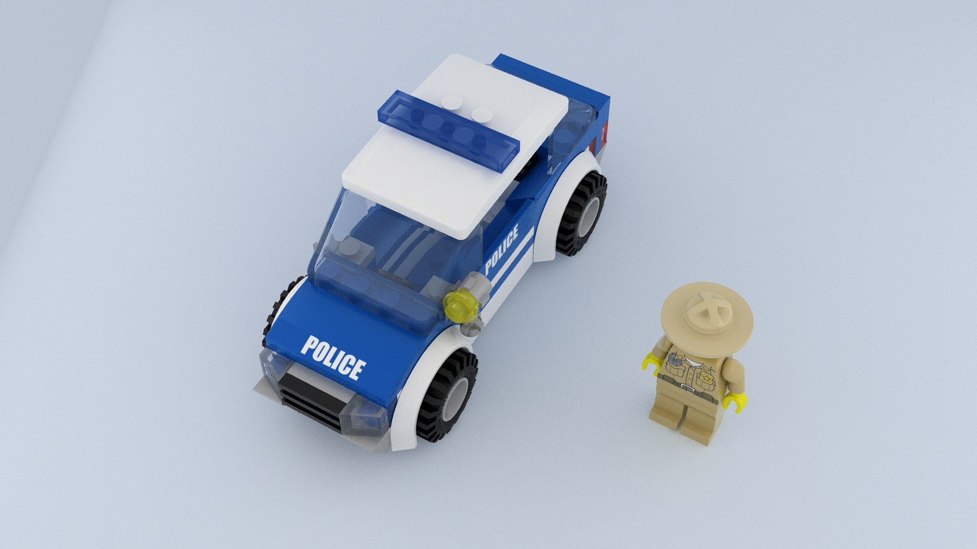 Set Lego Patrol Car 3D Model - TurboSquid 1713323