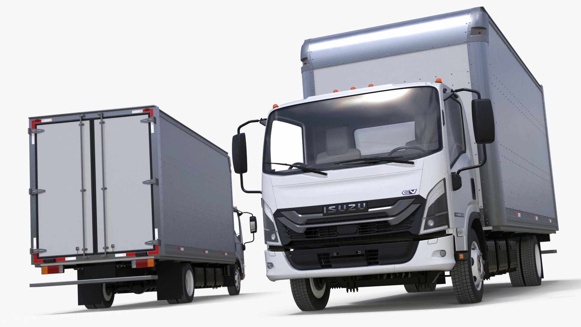 3D Isuzu Electric Truck NRR EV 176 Inch Simplified - TurboSquid 2385982