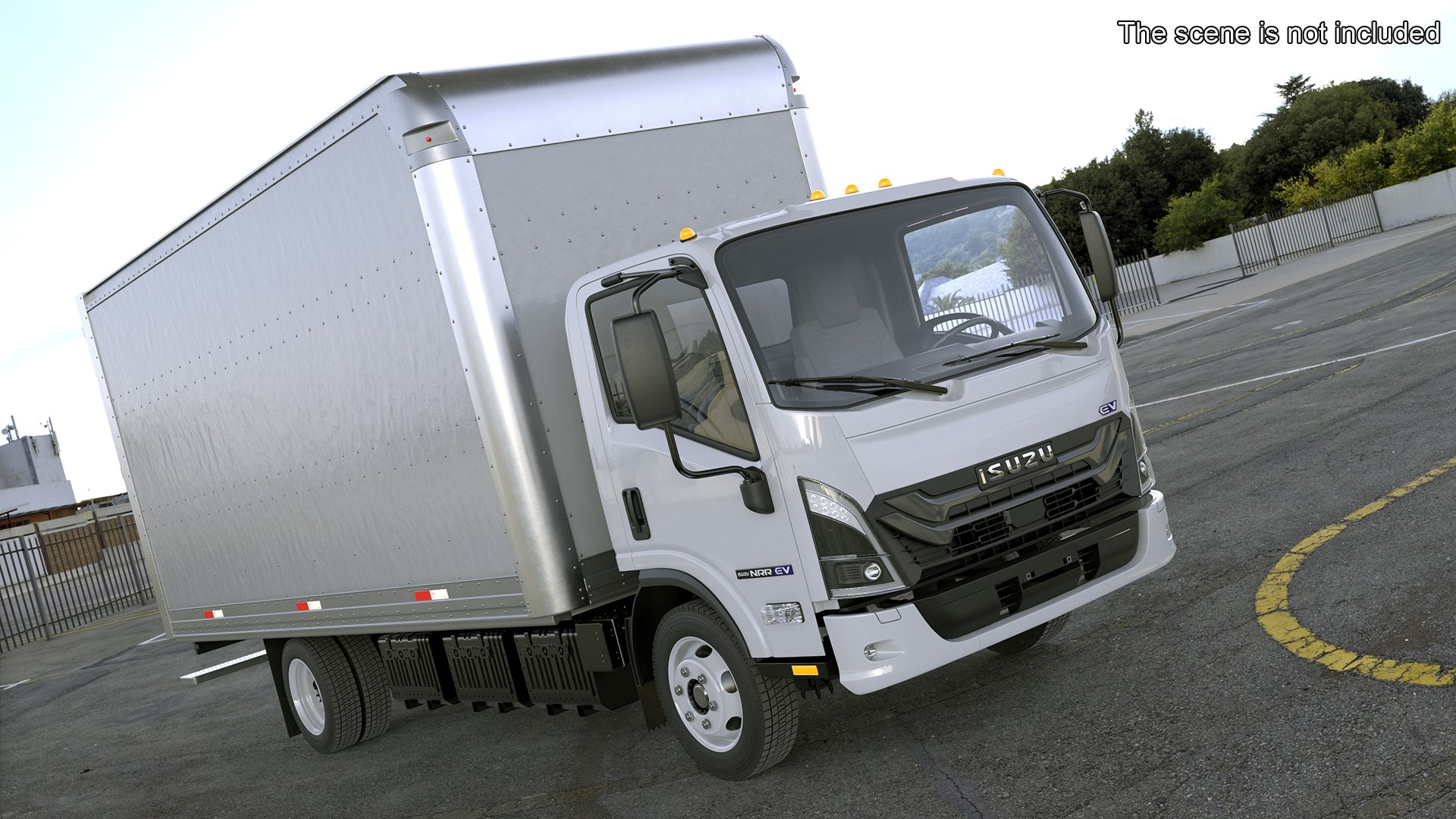 3D Isuzu Electric Truck NRR EV 176 Inch Simplified - TurboSquid 2385982