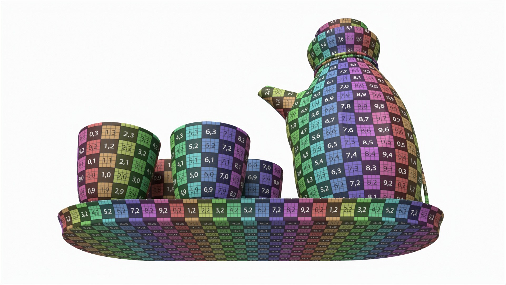 Japanese Sake Set Ceramic 03 3D model - TurboSquid 2130100