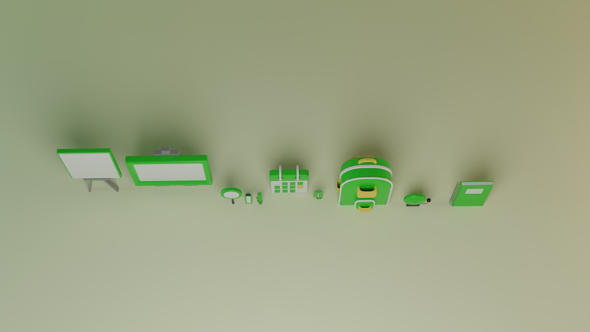 3D Model Back To School Supply Objects Set - TurboSquid 2108994