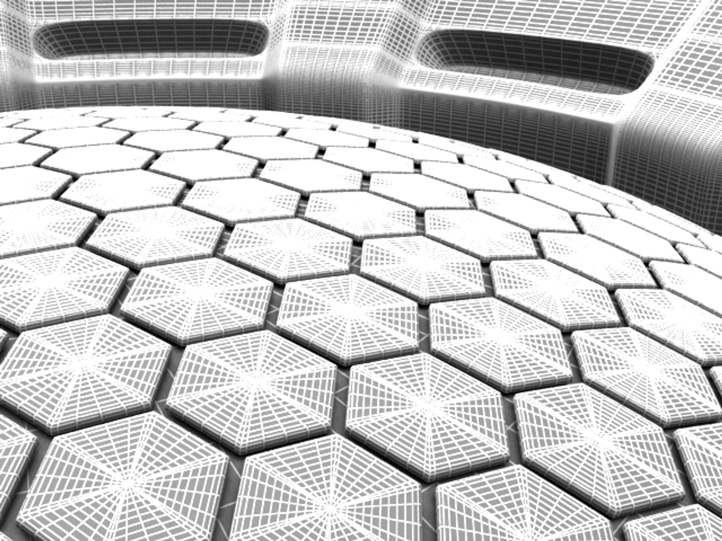 Structure Hexagonal Tiles 3d Max