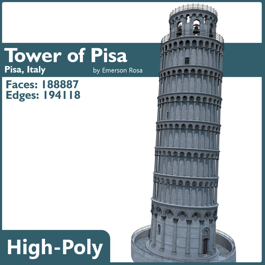 Leaning Tower Pisa 3d Max