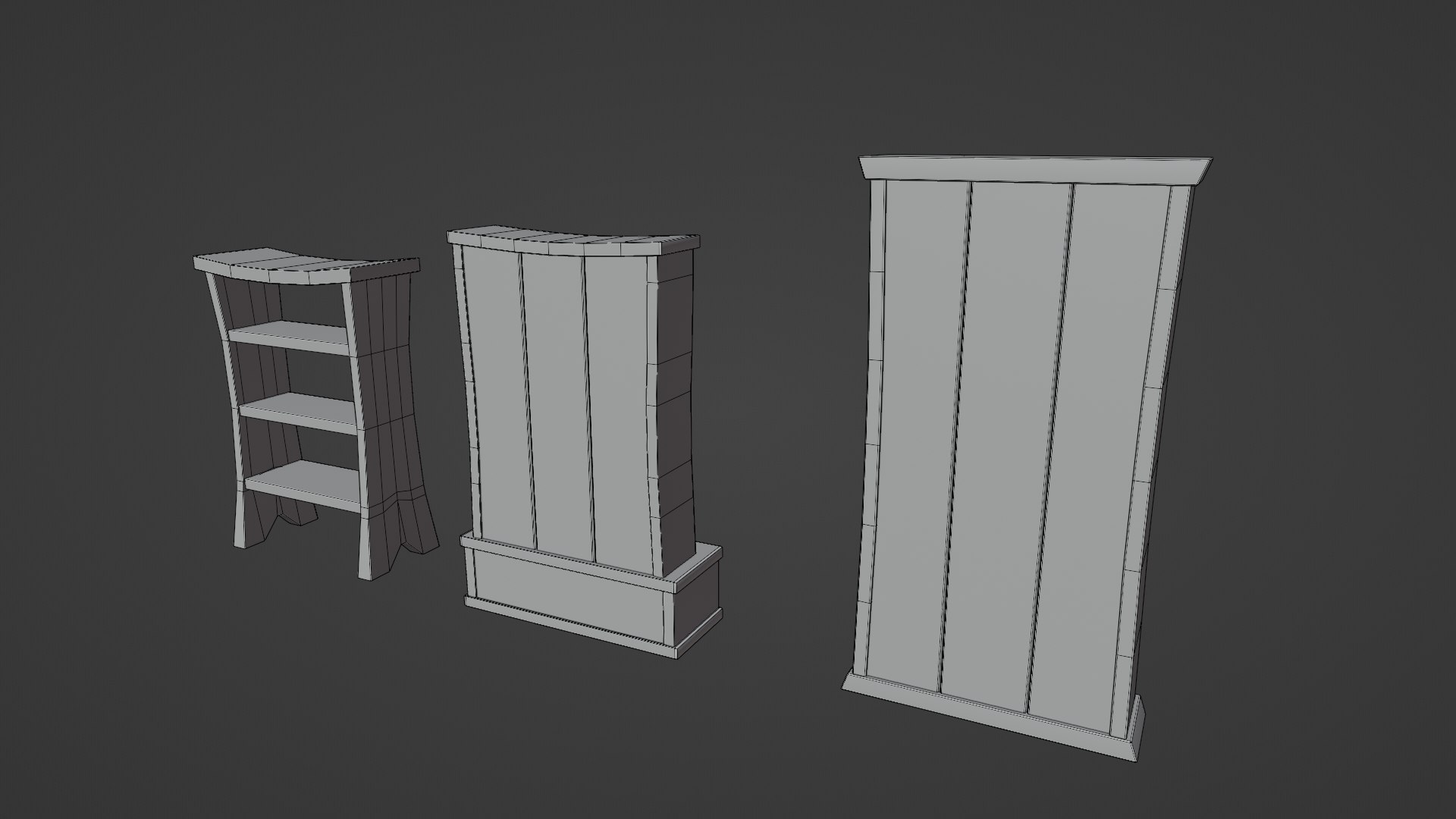 Low Poly Cabinets 3D Model - TurboSquid 2008264