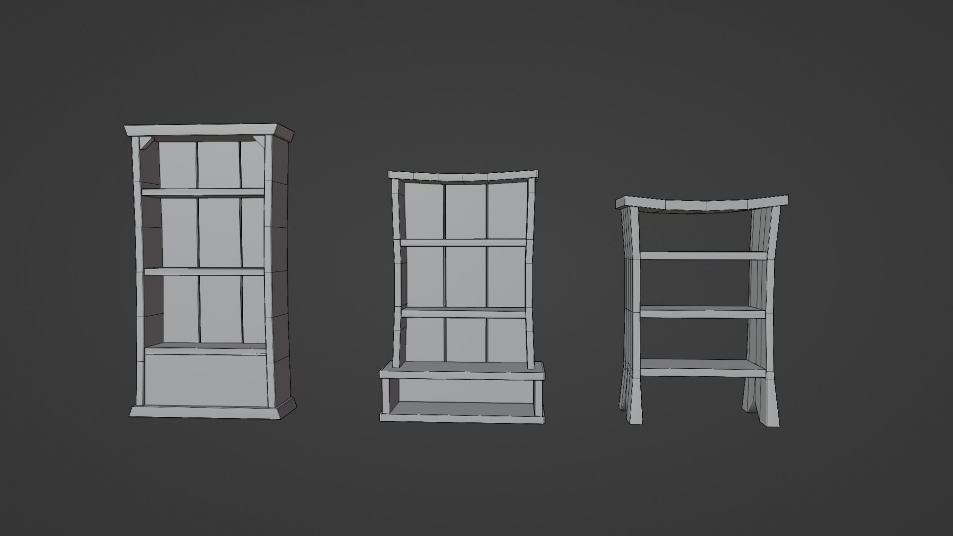 Low Poly Cabinets 3D Model - TurboSquid 2008264
